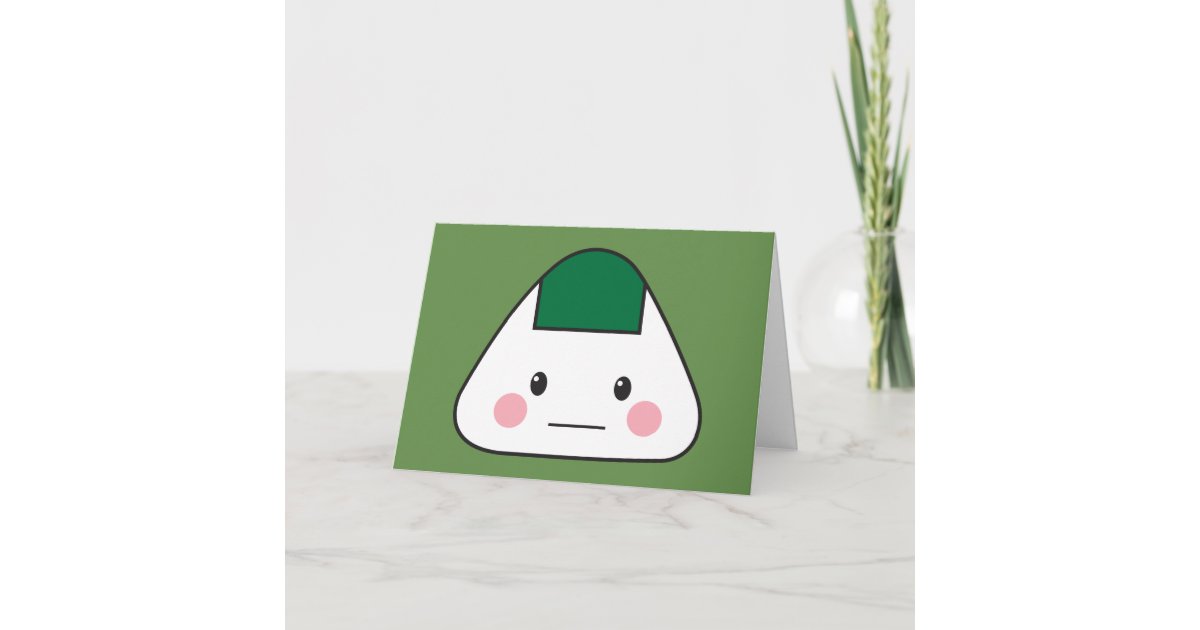 Onigiri omusubi Japanese rice ball seaweed nori Thank You Card | Zazzle