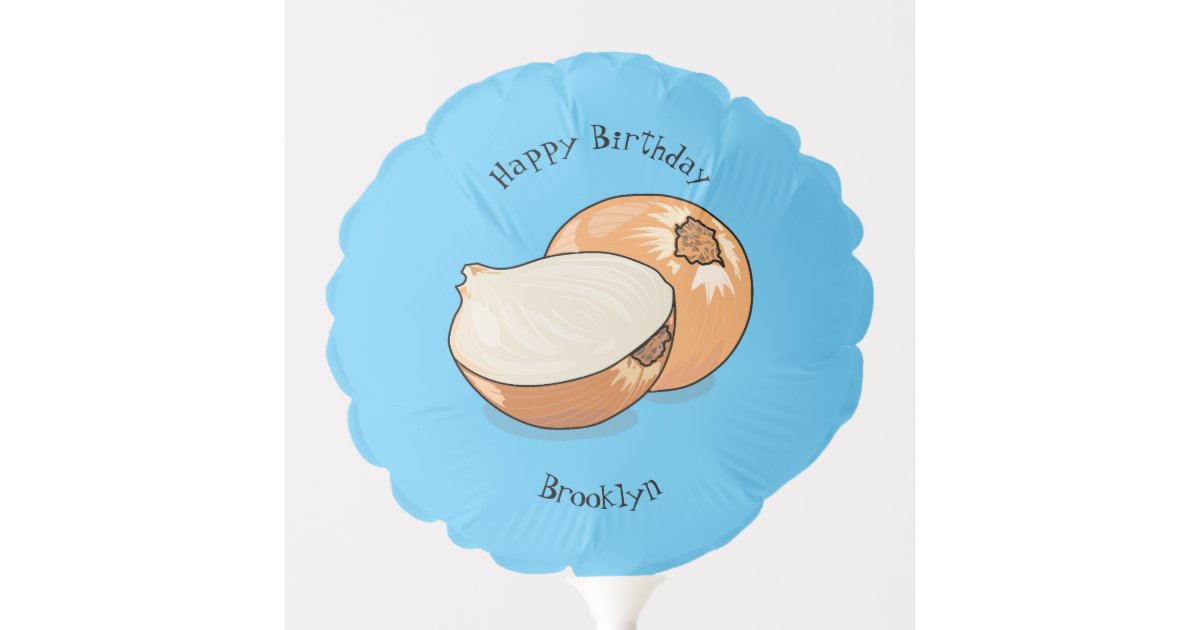 Onion cartoon illustration balloon | Zazzle
