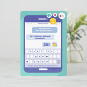 Online Group Video Chat Phone Text Message Party Invitation | Zazzle