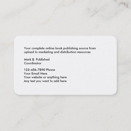 Online Publishing Business Cards | Zazzle