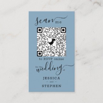Online RSVP QR Code Lake Evergreen Wedding Website Enclosure Card | Zazzle