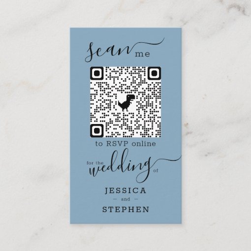 Online RSVP QR Code Lake Evergreen Wedding Website Enclosure Card | Zazzle