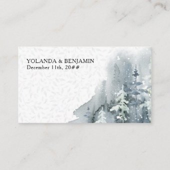 Online RSVP QR Code Snow Forest Winter Wedding Enclosure Card | Zazzle