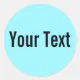 ONLY COLOR | cyan + your text Classic Round Sticker | Zazzle