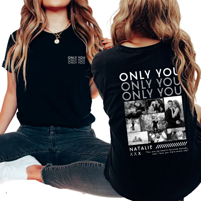 Only You Photo Collage Picture Shirt For Boyfriend | Zazzle