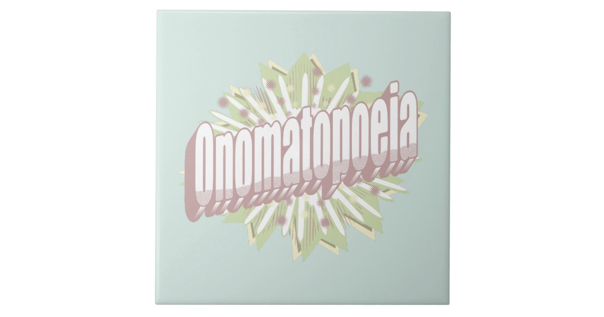 Onomatopoeia Explosion English Language Ceramic Tile | Zazzle