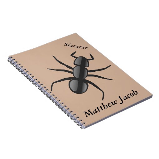 Onomatopoeia word sizzzzzz thinking ant sounds notebook | Zazzle