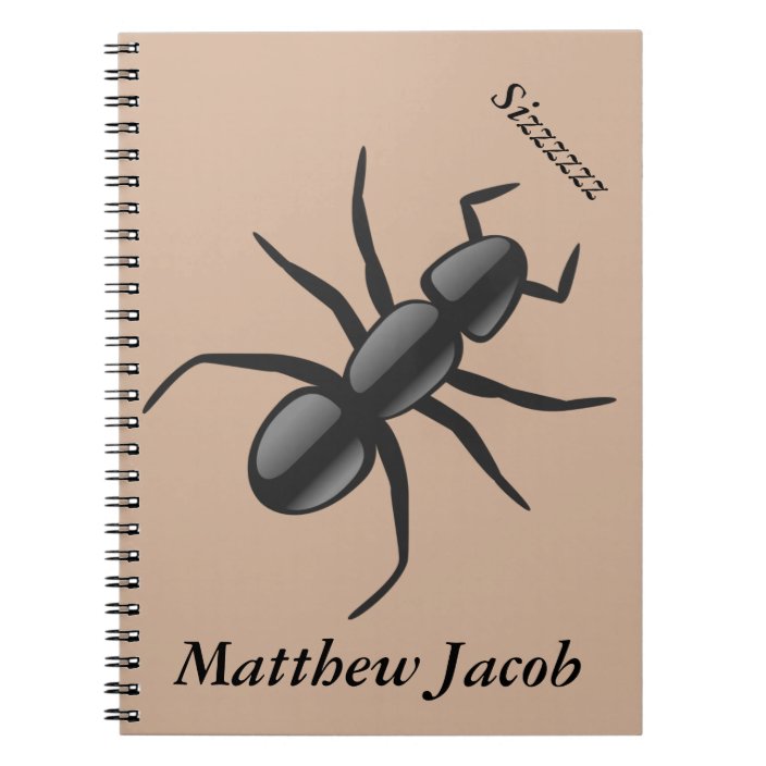 Onomatopoeia word sizzzzzz thinking ant sounds notebook | Zazzle.com
