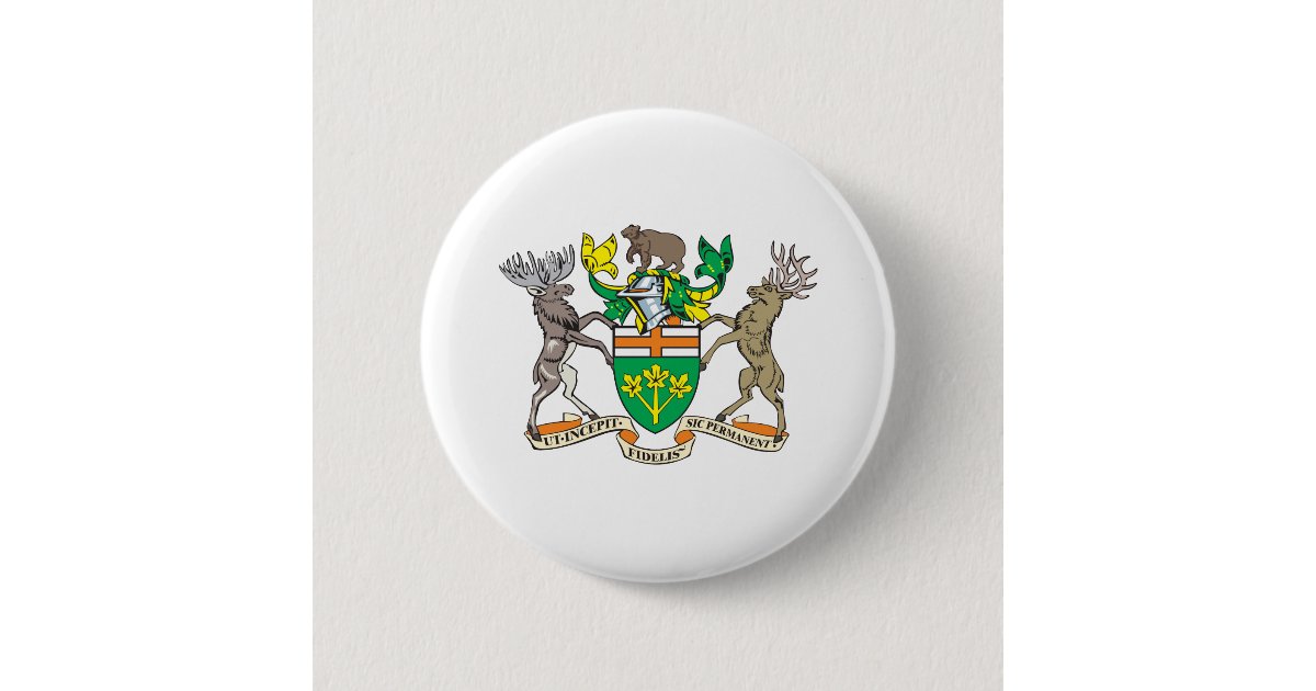 Ontario Coat Of Arms Pinback Button | Zazzle