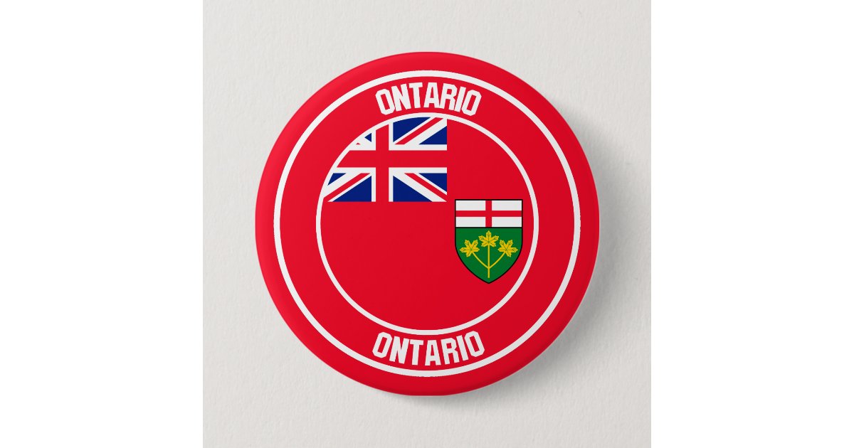 Ontario Round Emblem Button | Zazzle