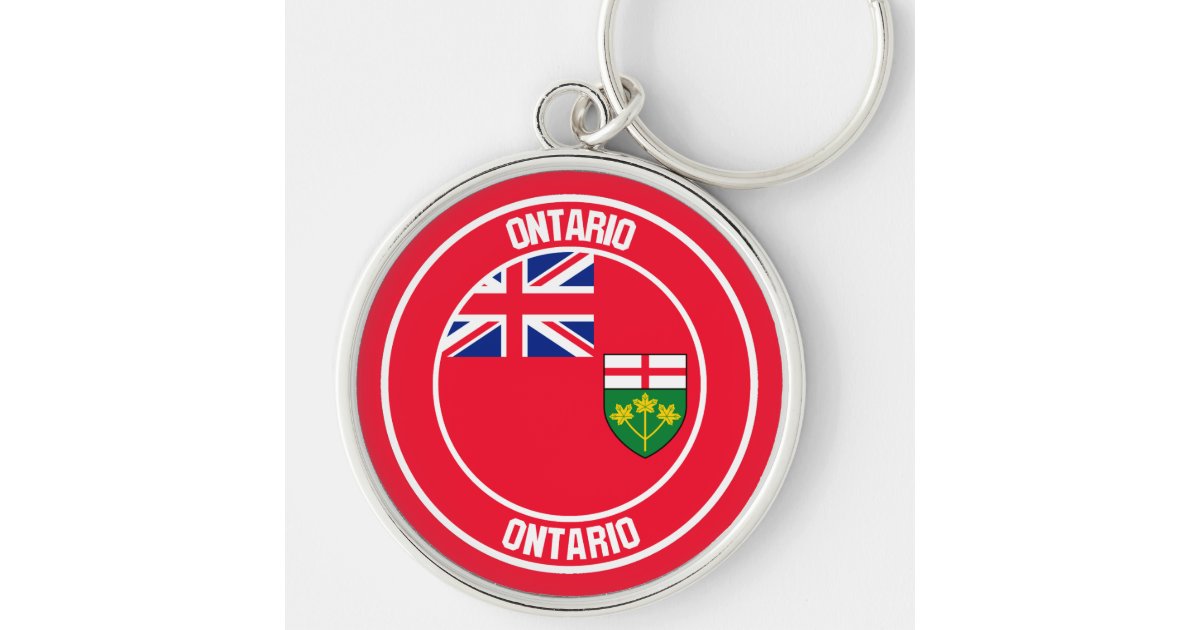 Ontario Round Emblem Keychain | Zazzle