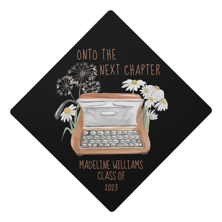 Onto the Next Chapter Graduation Cap Topper | Zazzle