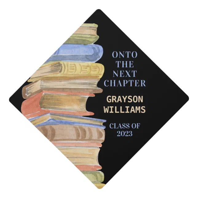 Onto the Next Chapter Graduation Cap Topper | Zazzle