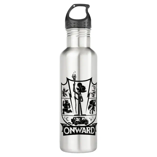 Onward Crest Stainless Steel Water Bottle | Zazzle