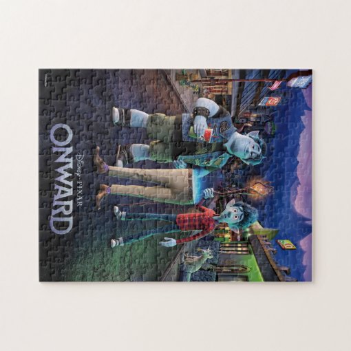 Onward | Ian, Barley & Dad Poster Art Jigsaw Puzzle | Zazzle