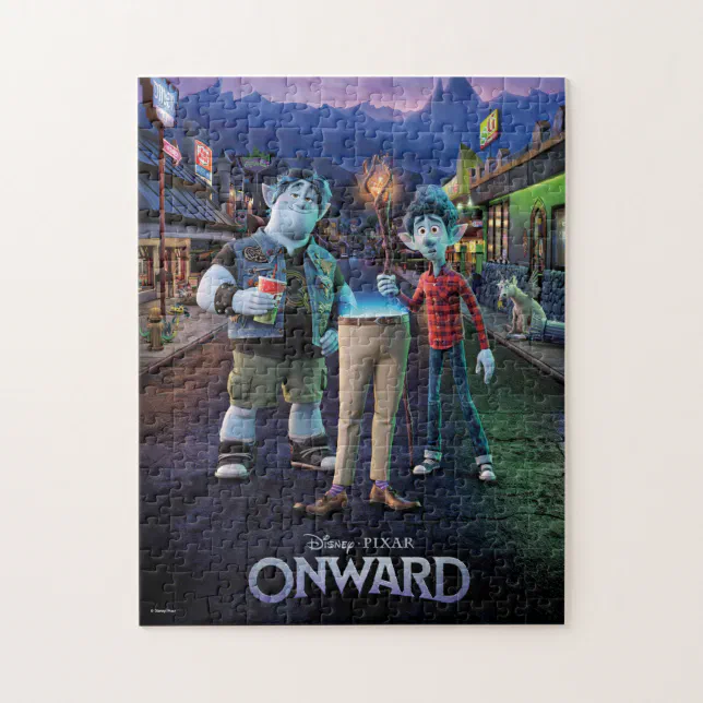 Onward | Ian, Barley & Dad Poster Art Jigsaw Puzzle | Zazzle