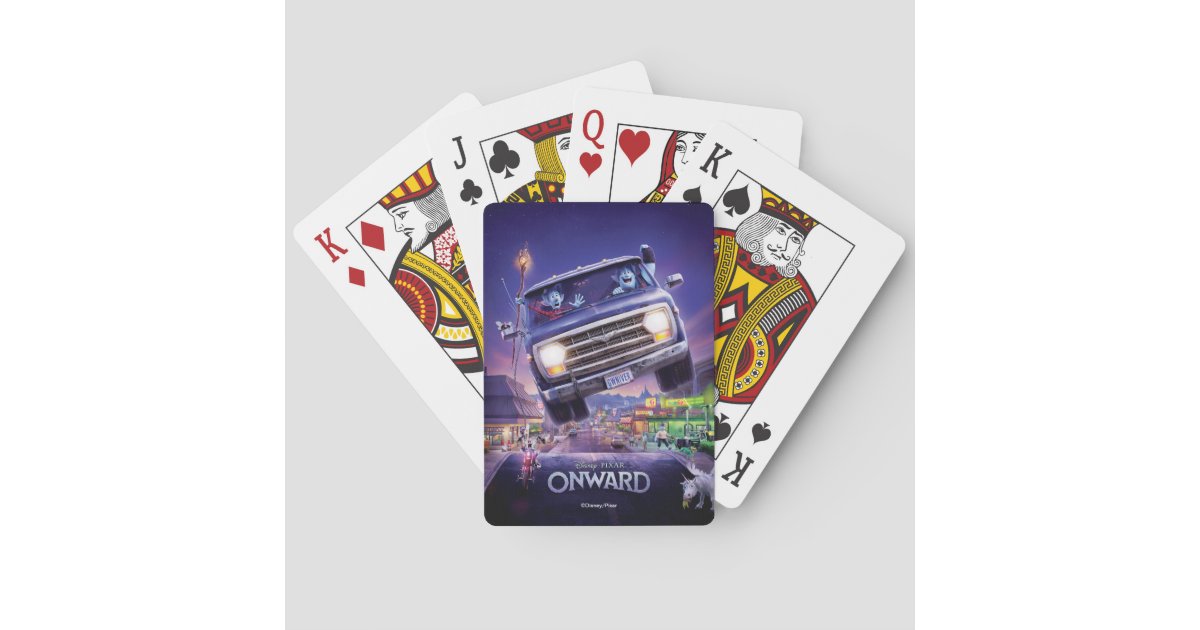 Onward Poster Art Poker Cards | Zazzle