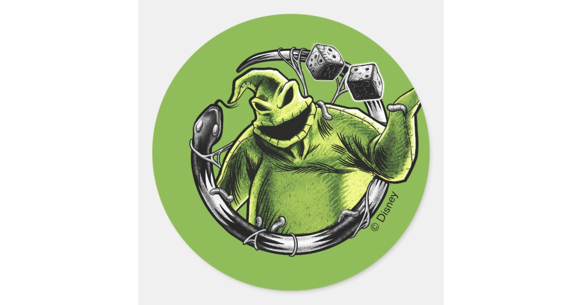 Oogie Boogie | Serpent & Dice Classic Round Sticker | Zazzle