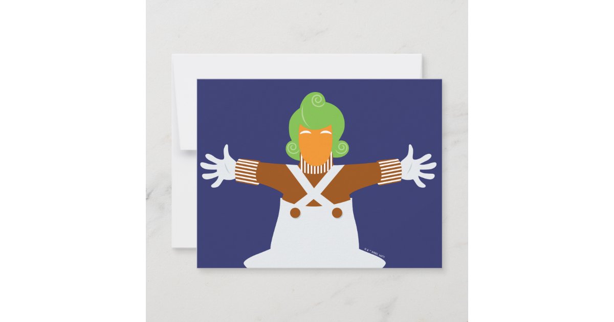 Oompa Loompa Arms Out Note Card | Zazzle