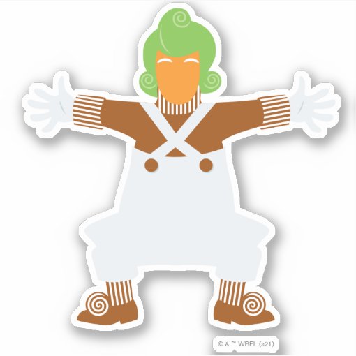 Oompa Loompa Arms Out Sticker | Zazzle