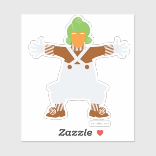 Oompa Loompa Arms Out Sticker | Zazzle
