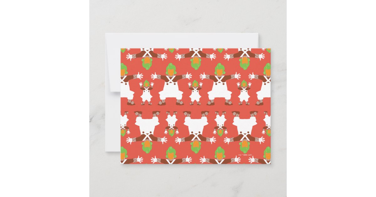 Oompa Loompa Dancing Pattern Note Card | Zazzle