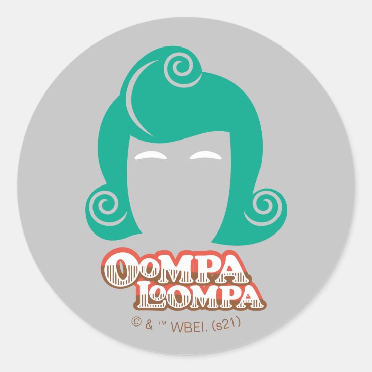Oompa Loompa Hair Graphic Classic Round Sticker | Zazzle
