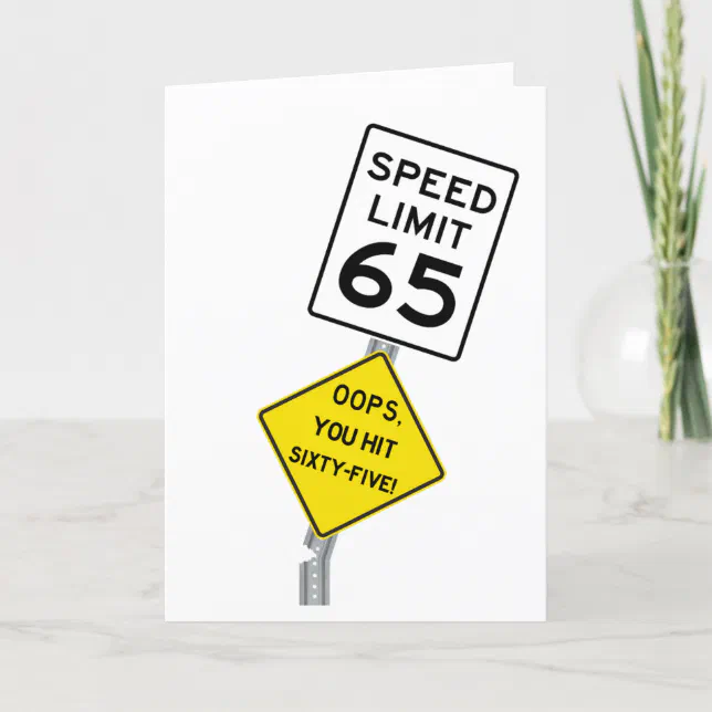 Oops You Hit 65 funny 65th birthday card | Zazzle
