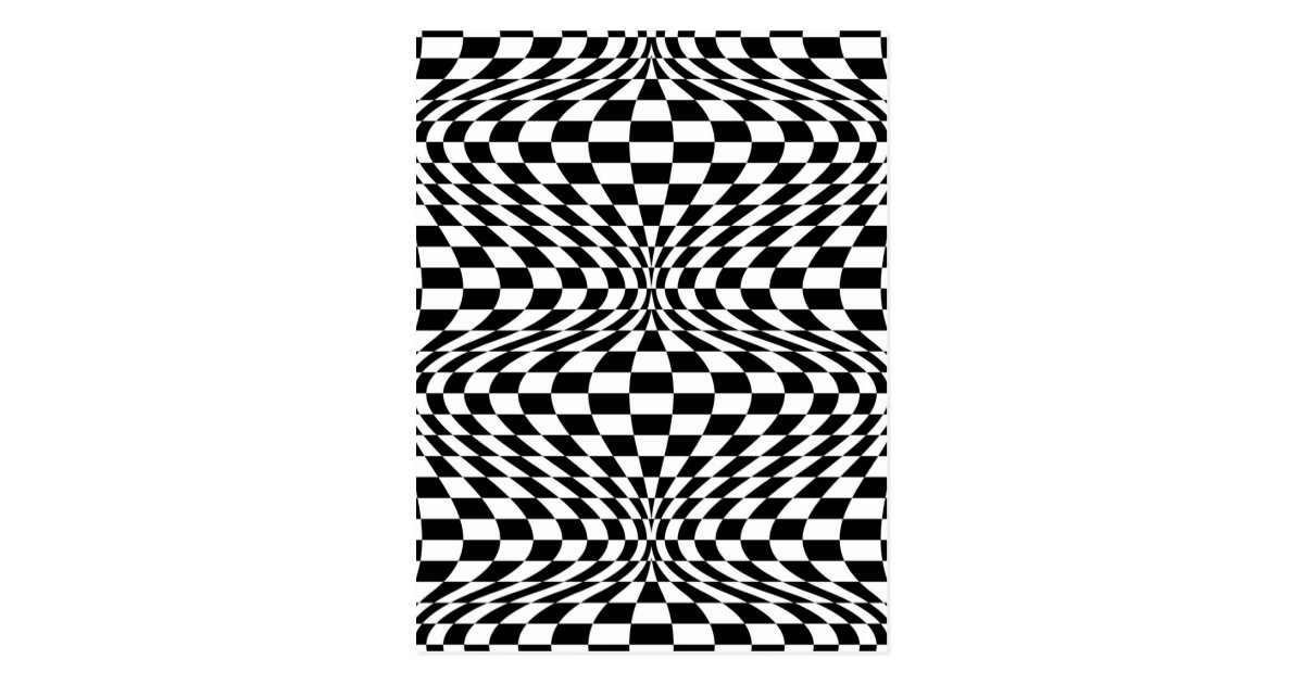 Op Art Checks Postcard | Zazzle.com