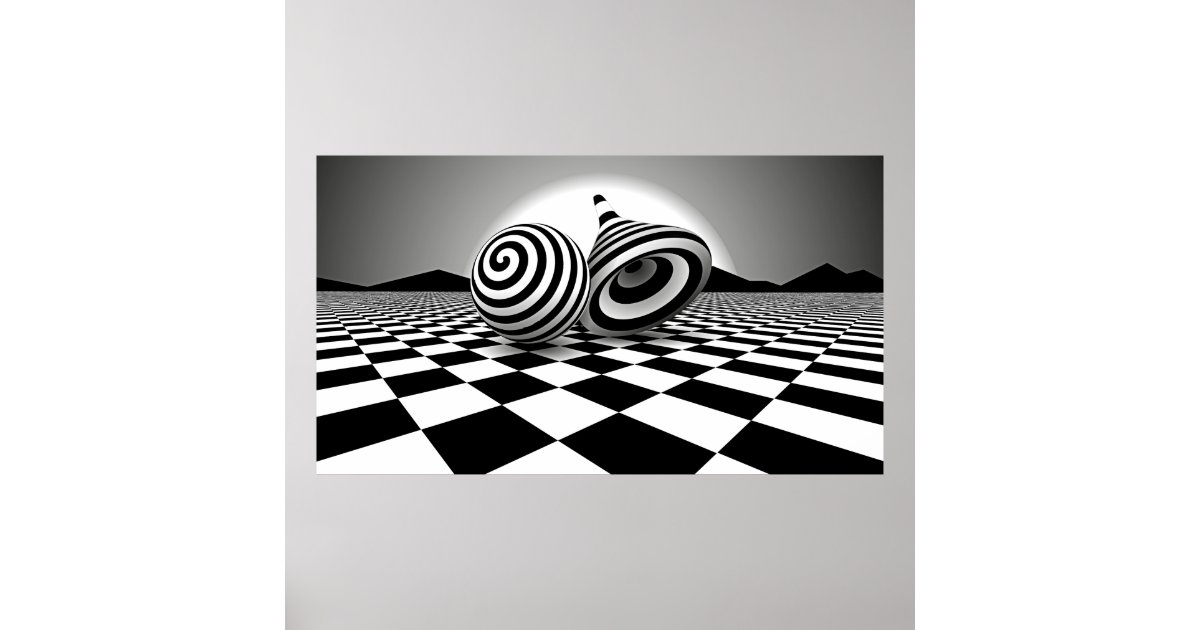 Op art Landscape Poster | Zazzle