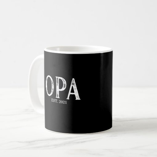 Opa Year Established Coffee Mug | Zazzle