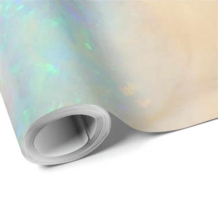 Opal Aquamarine Blue Crystal Quartz Gemstone Rock Wrapping Paper | Zazzle
