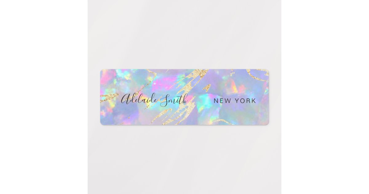 opal background design labels | Zazzle
