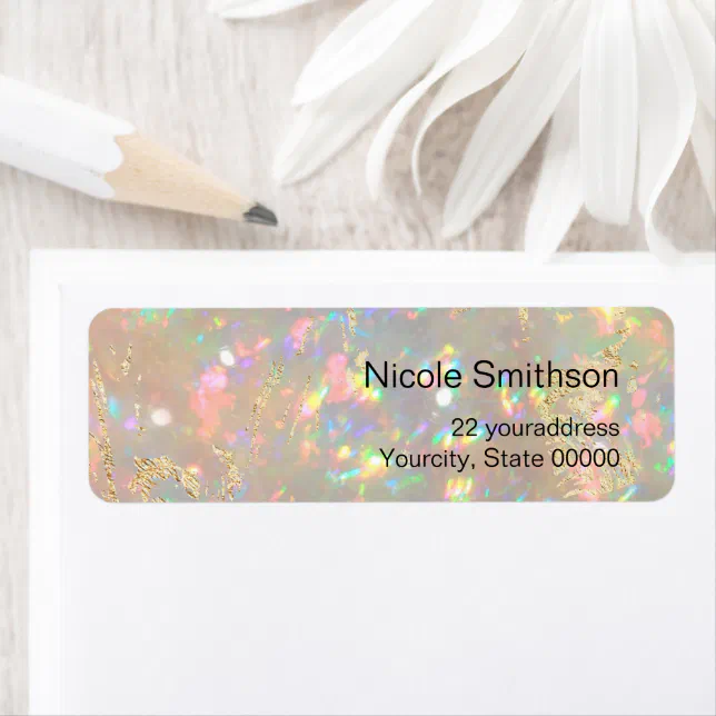 opal background labels | Zazzle