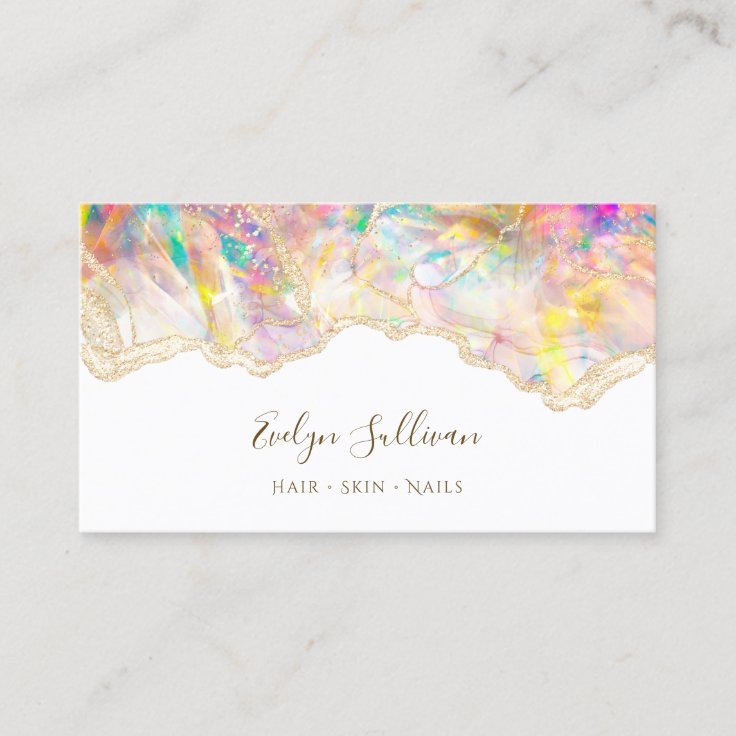 opal border business card | Zazzle