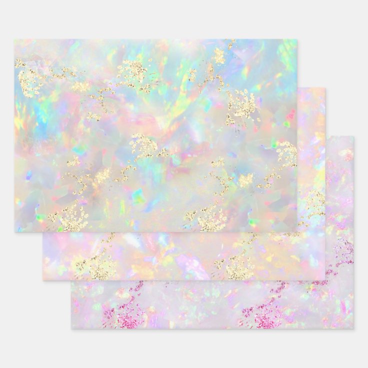 opal gemstone texture wrapping paper sheets | Zazzle