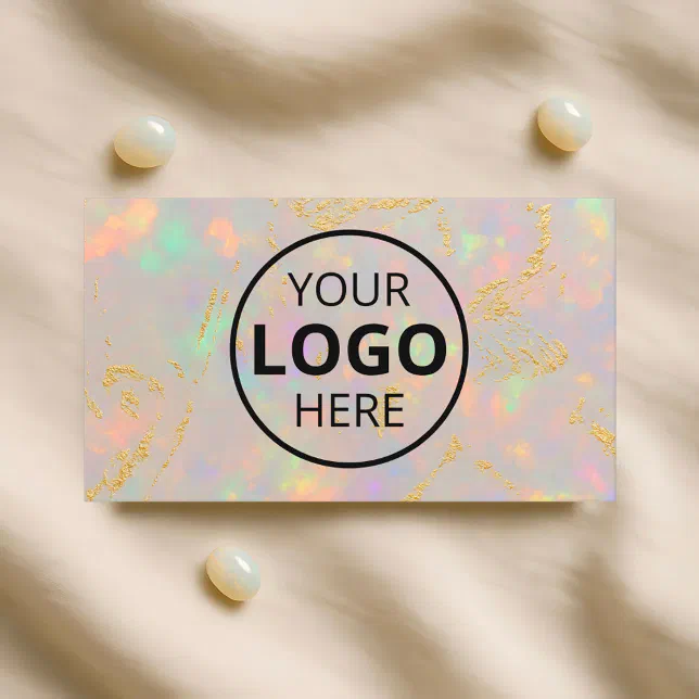 Opal Stone Logo QR Code Business Card | Zazzle