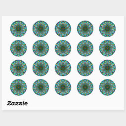 Opalescent Beauty Fractal Classic Round Sticker | Zazzle