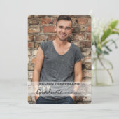 Opaque Banner Photo Graduation Announcement | Zazzle