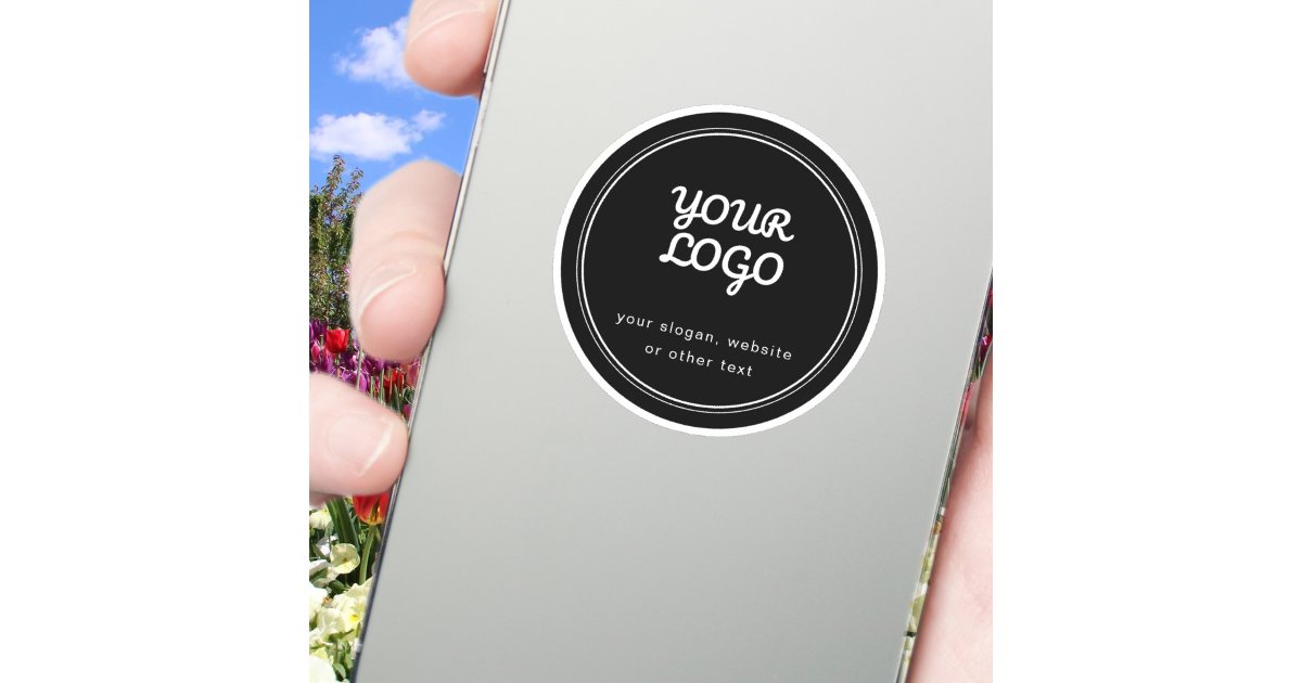 Opaque or Transparent Your Logo Stylish Editable Sticker | Zazzle