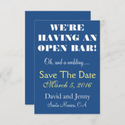 Open Bar Save the Date | Zazzle