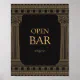 Open bar sign for Greek party with CUSTOM COLOURS | Zazzle
