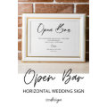 Open Bar Wedding Sign Poster | Zazzle