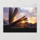 Open Book and Sunset Photography Postcard | Zazzle
