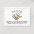 Open Book Baby Shower Book Request Enclosure Card | Zazzle