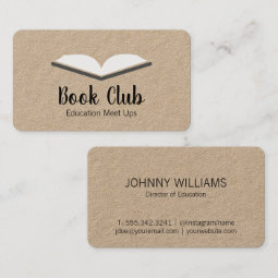Open Book Business Card | Zazzle