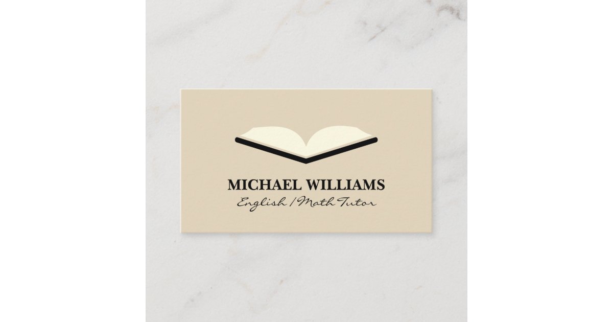 Open Book Business Card | Zazzle