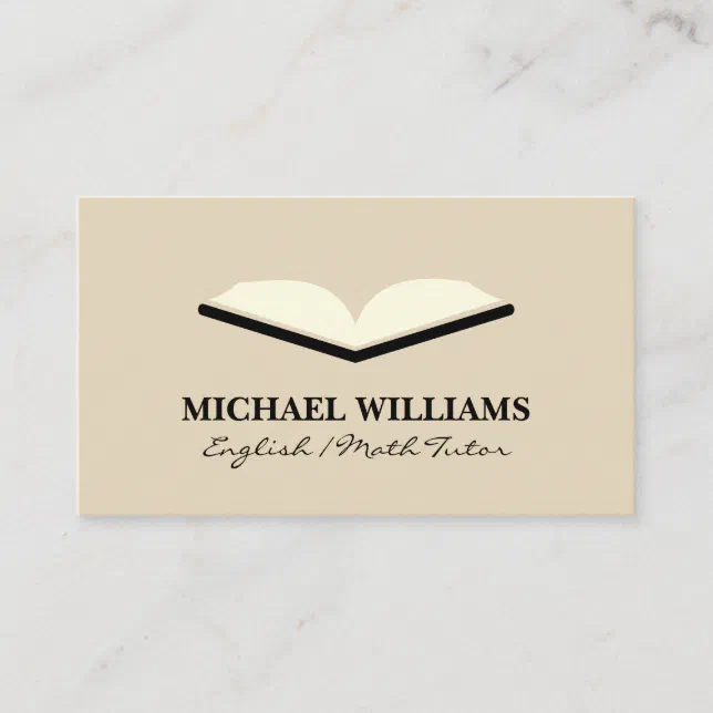 Open Book Business Card | Zazzle
