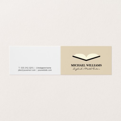 Open Book Business Card | Zazzle