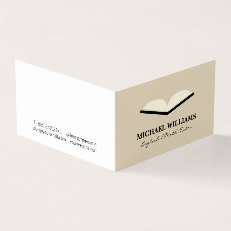 Open Book Business Card | Zazzle